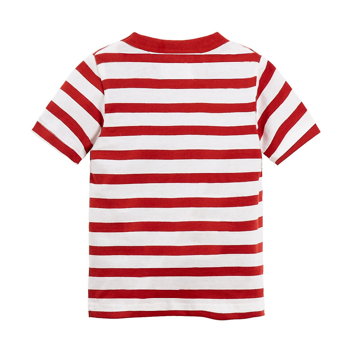 Mud Kingdom Big Boys Red Stripe T-Shirt Short Sleeve Casual Holiday 9-10 Years