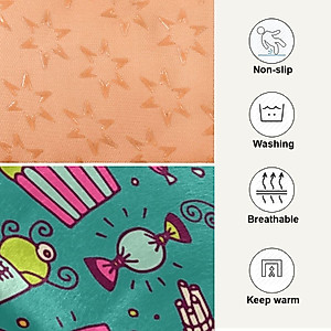 Coikll Cartoon Doodle11 Pet Bed Pad Soft Dog Bed Mat with Anti-Slip Bottom, Machine Washable Crate Pad Mattress for Dog Sleeping- 24 * 18inches