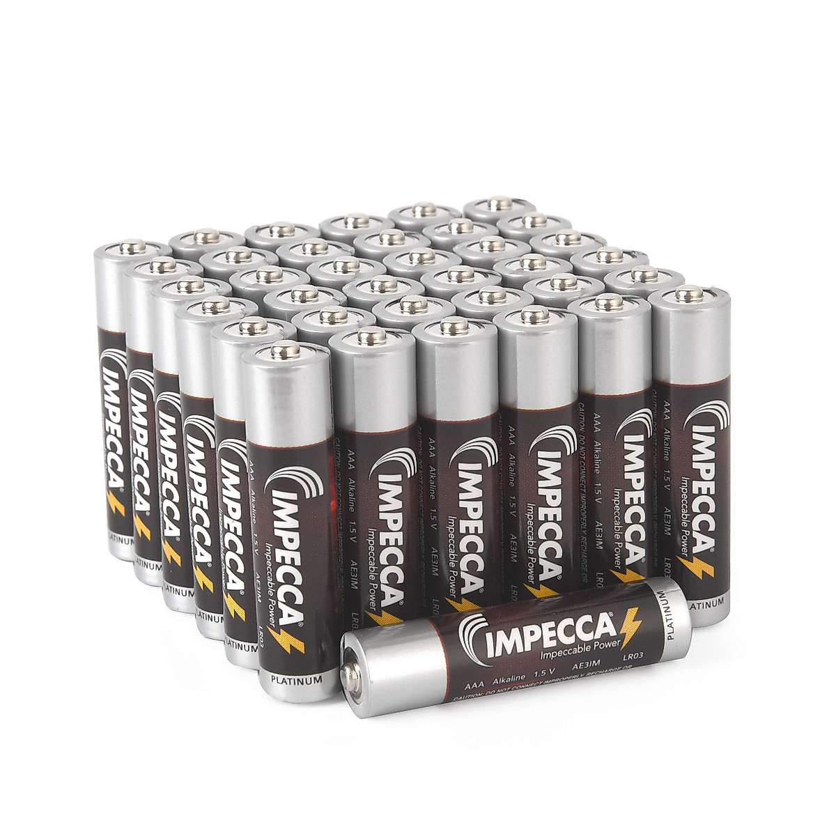 Impecca AAA Batteries High Performance Alkaline Battery Long Lasting, and Leak Resistant, LR3, Platinum Series, 16 Pack