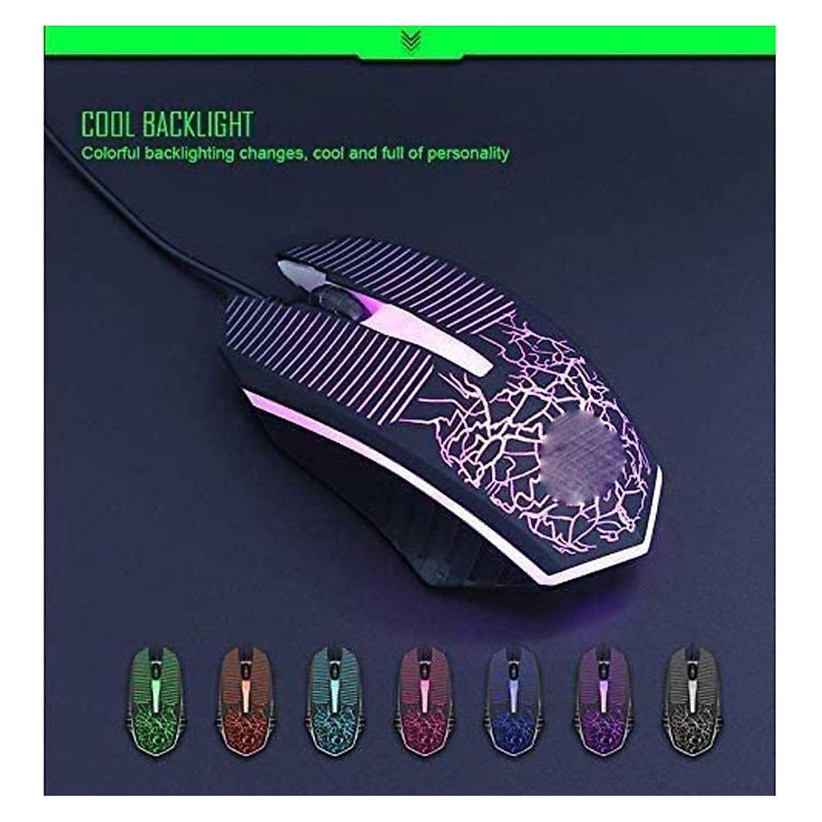 Gaming Keyboard and Mouse Combo Mechanical Feeling Rainbow LED Backlight Adjustable USB Mice