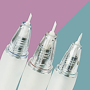 TOMZEGNA Pack 10 Retractable Ceramic Craft Hobby Knife, Precision Craft Cutting Knife with Silicon Grip That Looks Like A Pen, Small Thin Blade for Art Paper Scrapbook