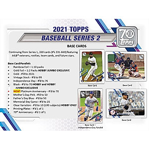 Topps 2021 Series 2 Baseball Hanger Pack