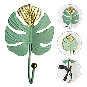 Didiseaon 1pc Clothes hook greenery decor plant keychain metal clothes hanger bathroom hooks for towels adhesive hooks for hanging metal clothes rack heavy duty Home Decorative Hooks scarf