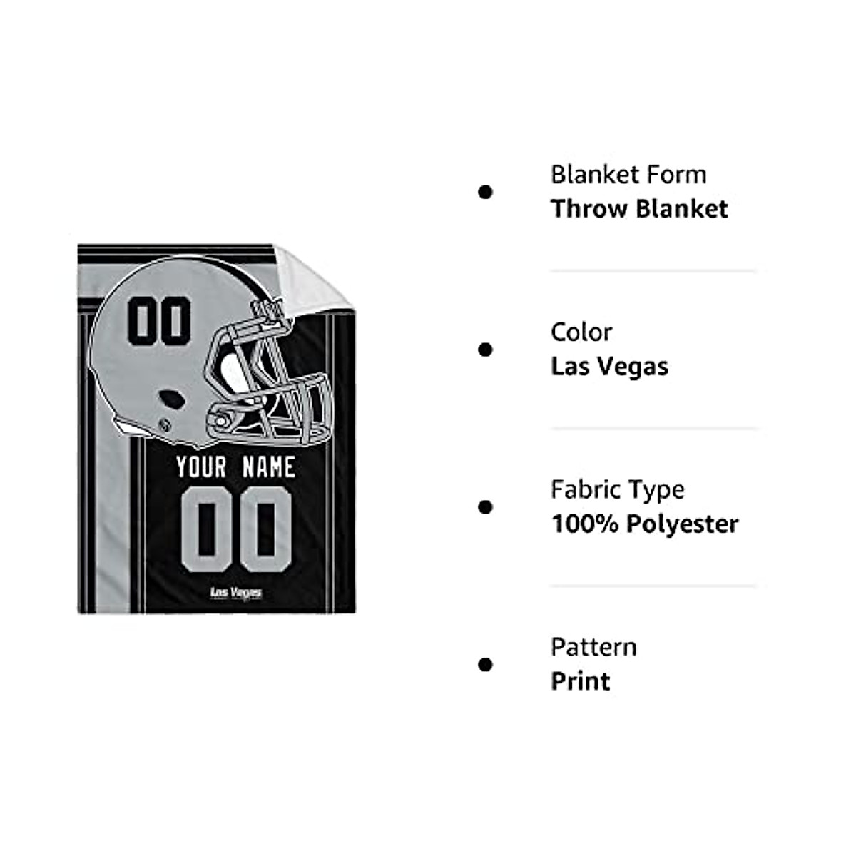 ANTKING Plush Throw Blanket Las Vegas Custom Any Name and Number for Men Women Youth Gift