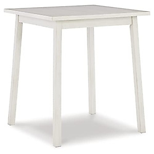 Signature Design by Ashley Stuven Square DRM Counter Table, 32"W x 32"D x 36"H, White