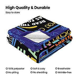 Gamer Gifts, Gifts for Gamers Blanket 60"x50", Gamer Gifts for Men, Gamers Birthday Gifts, Gamer Gifts for Boyfriend, Gamer Gifts for Teen Boys, Video Gamers Gift Ideas for Christmas Valentines Day