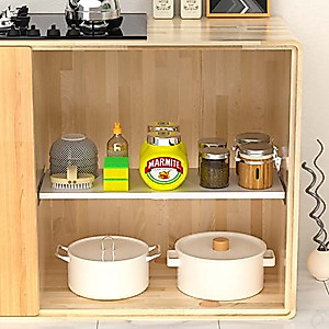 WEJIPP Closet Tension Shelf Expendable Cabinet Organizer Storage Shelf Heavy Duty Metal DIY Shelf Divider Separator for Cabinet Wardrobe Cupboard Kitchen Bedroom