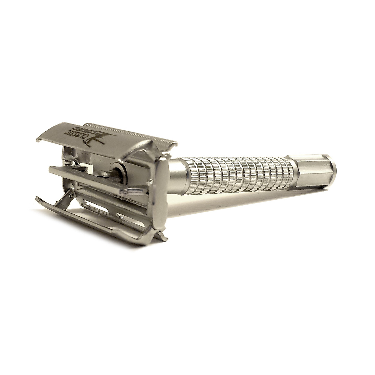 CS-305 Classic Samurai Butterfly Twist to Open Double Edge Safety Razor with 5 Astra Superior Platinum Double Edge Safety Razor Blades (+5 Astra)