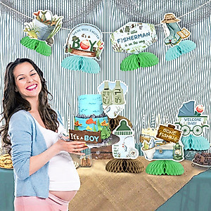 Fishing Baby Shower Decorations Centerpieces Fishing Centerpieces Honeycomb Gone Fishing Table Decors It’s a Boy Gone Fishing Centerpieces Indoors or Outdoors Gone Fishing Gender Reveal Party Supplies