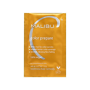 Malibu C Color Prepare Wellness Hair Remedy (1 Packet) - Extends Hair Color Vibrancy & Counteracts Discoloration - Hair Care Remedy for Color Treated Hair