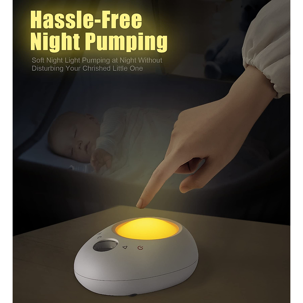 HOFISH Electric Double Breast Pump Quite & Pain-Free Breast Pump with 3 Modes & 9 Levels Breastfeeding Pump with Night Light, 28 MM Flange, 8001D