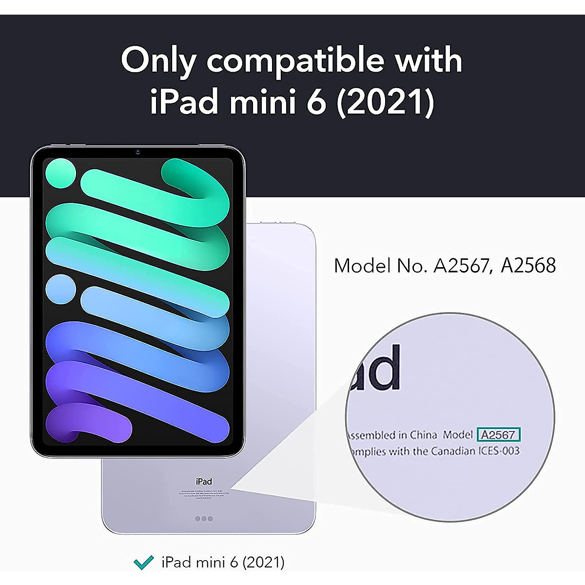 LTROP Kids Case for 2024 iPad Mini 7 & 2021 iPad Mini 6, Shockproof Handle Stand Shoulder Strap Kids Bumper Case for iPad Mini Tablet, Blue