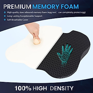 GSPSCN Car Seat Cushion Pad Memory Foam Heightening Wedge,Driver Seat Cushion Pillow to Relief Sciatica & Back Coccyx Tailbone Pain in Office Chairs,Car Seat,Wheelchair,Computer Desk Chair