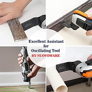 Nuovoware Universal [20PCS] Wood Oscillating Saw Blades, 1-3/8” Metal Quick Release Multitool Kit Compatible with Fein Multimaster Craftsman Rockwell Bosch Ryobi Worksite