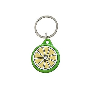 Rertnocnf Portable Case for Air Tag, Kawaii Cute Fresh Lemon Silicone Anti-Scratch Protective Cover Compatible with Airtags Finder Location Tracker Keychain for Kids Pets Keys (Lemonr)