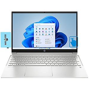 HP Pavilion 15t-eg200 FHD Touchscreen Laptop (Intel i7-1255U 10-Core, 64GB RAM, 1TB PCIe SSD, Intel Iris Xe, 15.6" 60Hz (1920x1080), FP Reader, Backlit KYB, WiFi 6, BT 5.2, Win11P) w/Dockztorm Hub