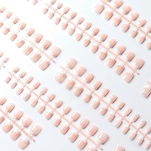 LIARTY 240 Pcs French Press On Nails Short, French Tip False Nails Manicure, 12 Size Acrylic Full Cover Artificial Fake Nails, Natural