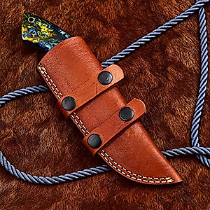 Unique Blades" Gut Hook Knife Custom Handmade Hunting Knife with Sheath, 9" D2 Steel Full Tang Fixed Blade, Survival and Bushcraft Knife, Light Horizontal Carry EDC Belt Bowie for Men Black Panther