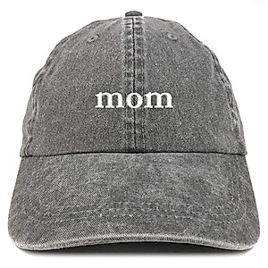 Trendy Apparel Shop Mom and Dad Pigment Dyed Couple 2 Pc Cap Set - Black - Black