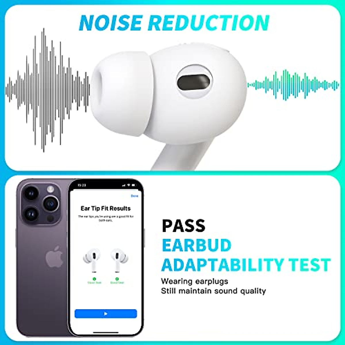 DamonLight AirPods Pro 2 Ear Tips with Integrated Earbuds Cover [3 Pairs] Designed for Apple AirPods Pro 2nd Generation, Fit in The Case, Soft Silicone Anti-Slip [US Patent Registered] (Medium)