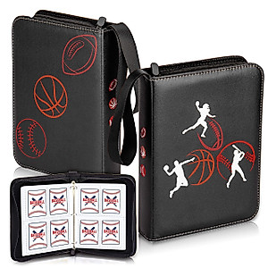 CLOVERCAT 4 Pocket Sports Card Binder Parent (4 Pocket, 400 Cards, Multi Sports, Brown)