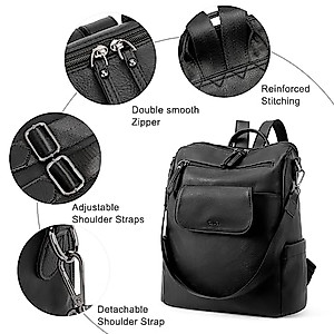 CLUCI Backpack Purse for Women Leather Large Size Convertible Travel Fashion Ladies Purse