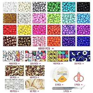 JOJANEAS 5mm Glass Seed Beads for Jewelry Making Kit Bracelet Making Kit for Girls Friendship Bracelet Kit Bracelet Beads Waist Bead Kit Tiny Beads Set