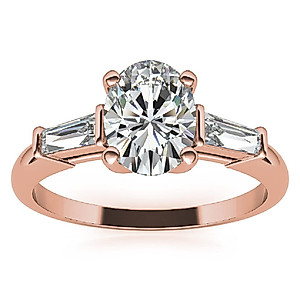925 Silver, 10K/14K/18K Solid Gold Moissanite Engagement Ring, 4.75 CT Oval Cut Handmade Solitaire Ring Diamond Wedding Ring for Womans, Birthday Gifts, VVS1 Colorless