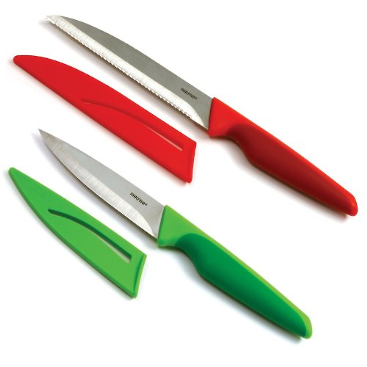 Norpro Grip-EZ 2-Piece 3.5 Paring and 5-Inch Tomato/Utility Knife Set, One Size, Multicolored