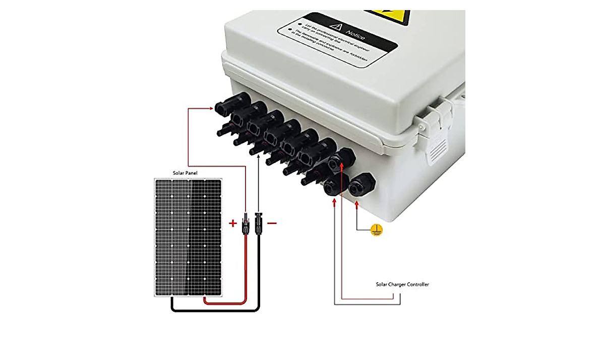 6 String Solar Combiner Box with IP66 Protection