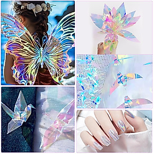 82 Ft X 17 In Cellophane Wrap for Gift Baskets Iridescent Cellophane Wrap Roll Gift Basket Wrapping Plastic for Treats Birthday Christmas Gifts DIY Crafts