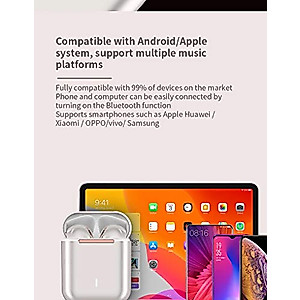 Wireless Earphone & Headphones Bluetooth 5.0 - Noise Cancelling and Waterproof True Sound (Rose Gold)