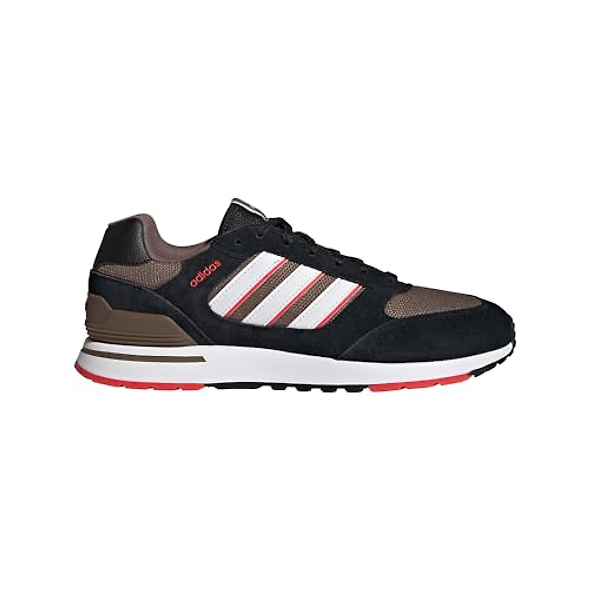 adidas Men's Run 80s Sneaker, Earth Strata/White/Bright Red, 8.5