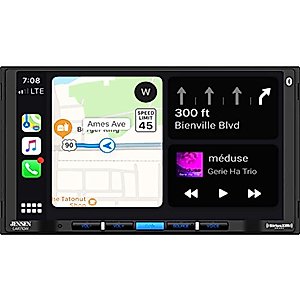 Jensen CAR710W 7” Mechless Multimedia Receiver with Wireless Apple CarPlay l Supports Android Devices l SiriusXM-Ready l Built-in Bluetooth