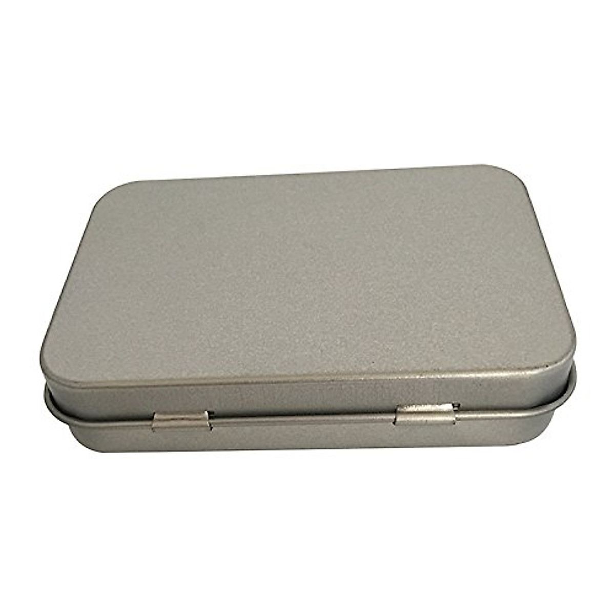 AKOAK 6 Pcs 3.7 x 2.3 x 0.8 Inches Rectangular Empty Hinged Tins Box Containers for First Aid Kit,Survival Kits,Storage,Herbs,Pills,Crafts and More