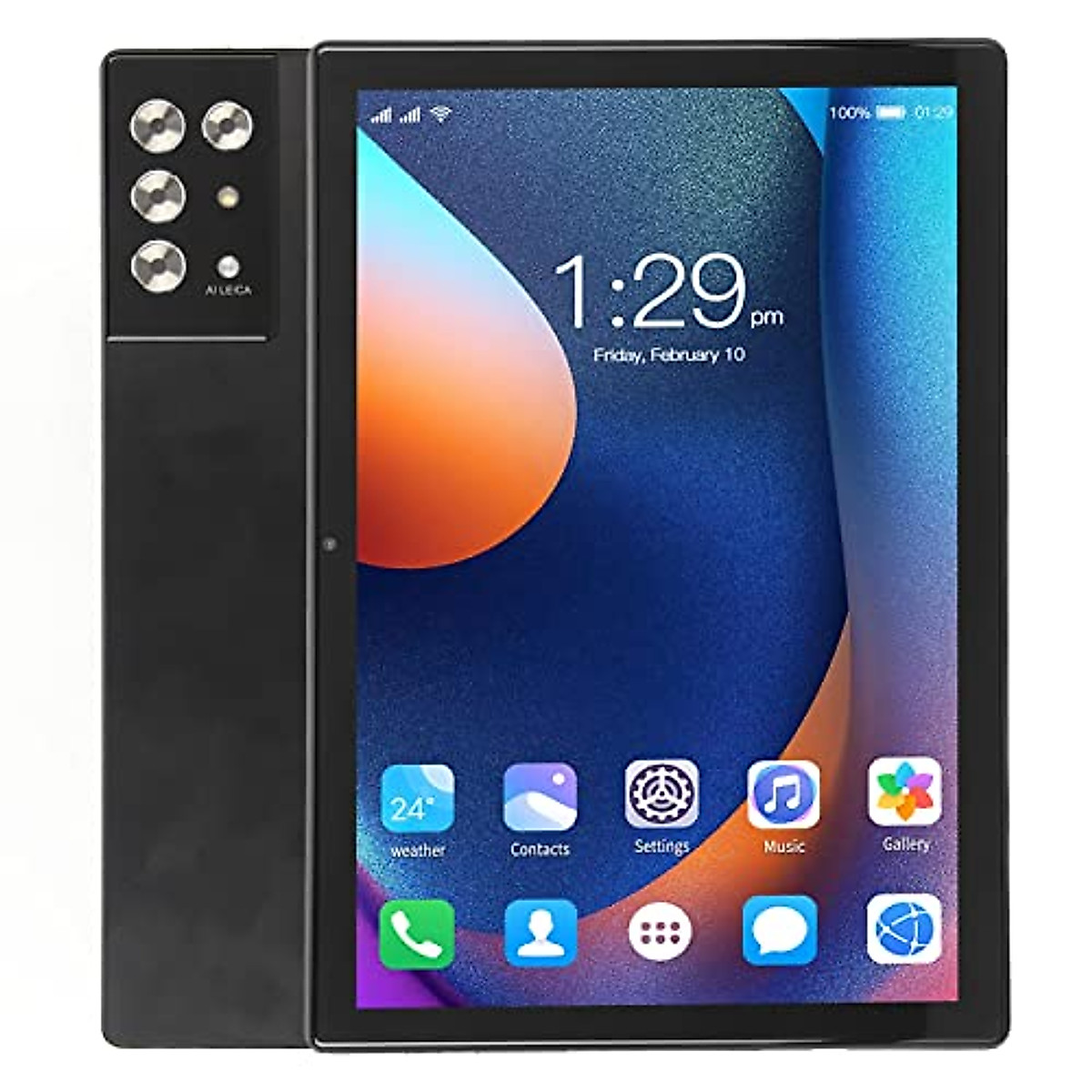 Honio Tablet PC, 8MP Front 16MP Rear 4G Network 100‑240V 10.1 Inch Tablet 8GB RAM 256GB ROM 8 Core CPU for Android 12 for Office (US Plug)