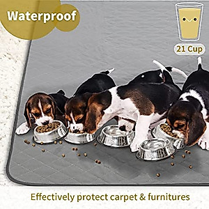 CoolShields Washable Puppy Dog Pee Pad, 34" X52" Extra Large, Waterproof Whelping Training Mat for Playpen Crate, Floor, Bed,Sofa and Trunk [Premium Fabrics That can be Used by Humans]