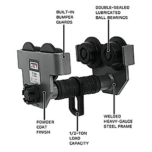 JET 1/2-PT 1/2-Ton Heavy-Duty Manual Trolley (252005)
