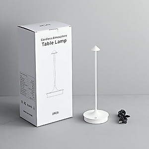 Cordless Table Lamp Rechargeable LED Table Lamps Battery Operated 4000mAh Touch Dimmable Wireless Lamp Waterproof Portable Outdoor Table Light for Restaurants and Dining Home Indoor/Outdoor Use