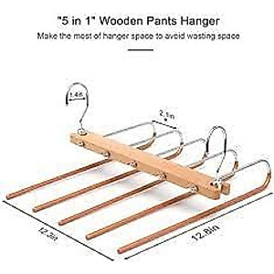 Magic Pants Hangers Space Saving - for Closet Multiple Layers Multifunctional Uses Rack Organizer for Trousers Scarves Slack (White)