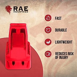 RAEIND Universal Magazine Speedloaders for Double Stack Magazines with Different Calibers Including 32 auto, 9mm, 22TCM.357 SIG.380 ACP, 40 S&W speedloader, USA Made (Ruby)