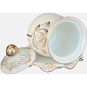 Houlu 1pc Ceramic Altar Cup, Holy Water Offering Cup, Tibetan Buddhist Worship Cup - White