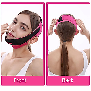 Face Lifting Belt Elastic Face Slimming Bandage V Line Face Shaper Women Chin Cheek Lift Up Belt Facial Anti Wrinkle Strap Face Care Slim Tools (Color : Pink)
