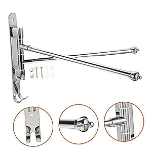 Cabilock 4pcs Rotating Towel Rail Hook Hanger Wall Mounted Clothing Rack Metal Coat Hanger Shower Mat Rod Rotation Towel Hanger Bathroom Metal Towel Bar Swivel Towel Bar Swivel Towel Rack