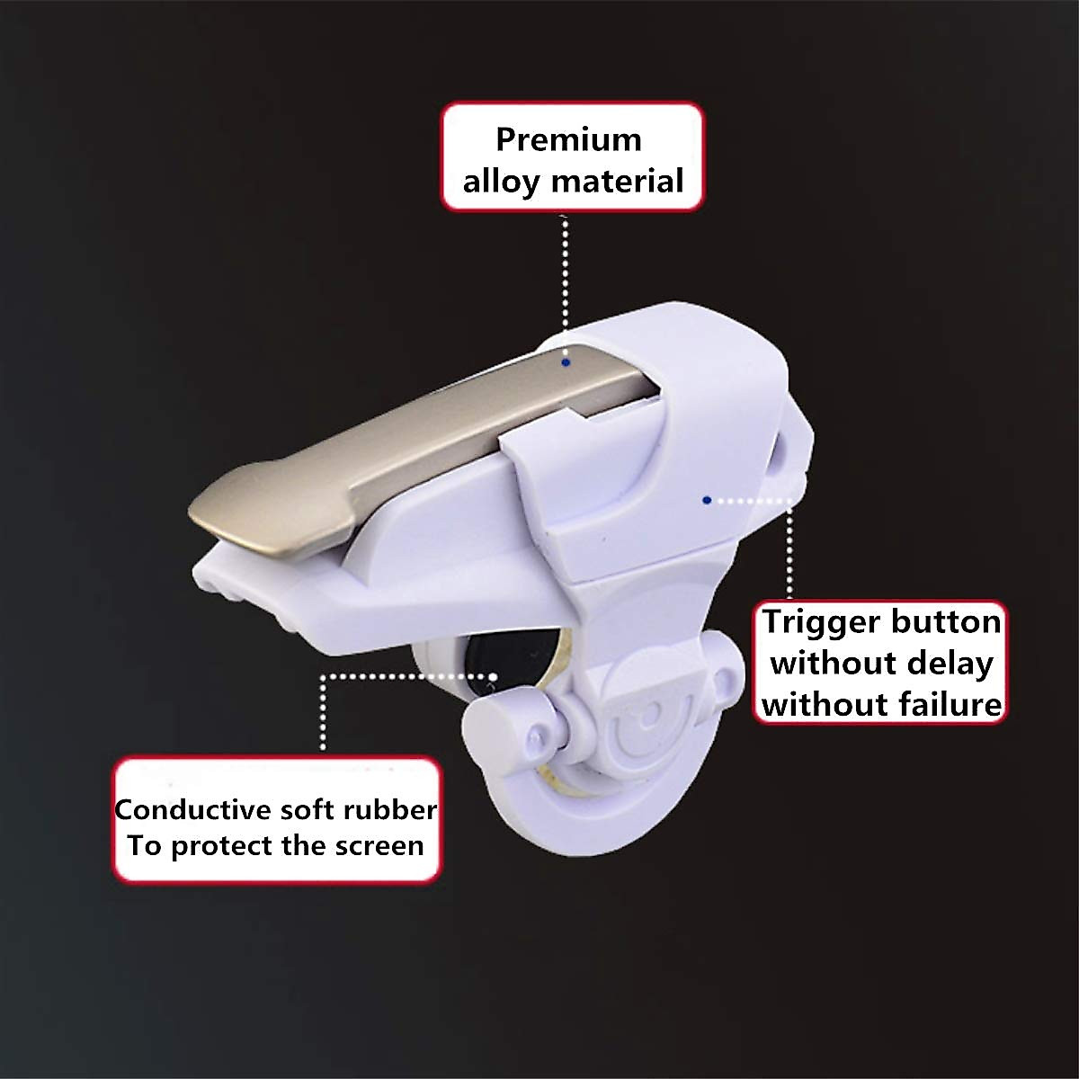 Leprato Mobile Controller, Mobile Game Trigger Battle Royale Sensitive Shoot and Aim, Cellphone Gaming Joystick Compatible with Android iOS Phones Gifts for Men Women Game Lovers