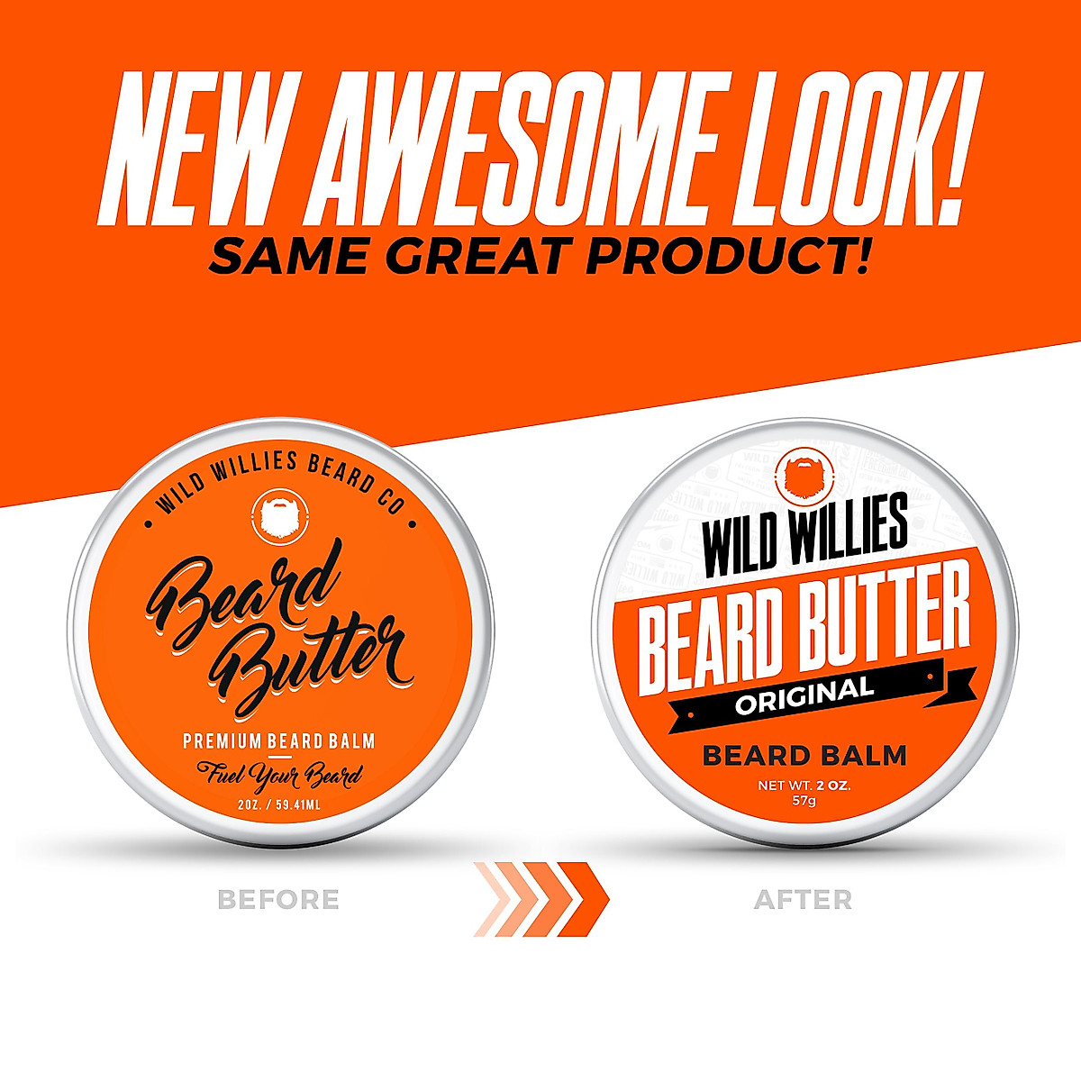 Premium Beard Balm Leave-in Conditioner by Wild Willies - Natural, Organic Ingredients & Essential Oils Promote Fast Beard Growth, Removes Itch & Dandruff - Beard Butter Restores Moisture - 2 Oz