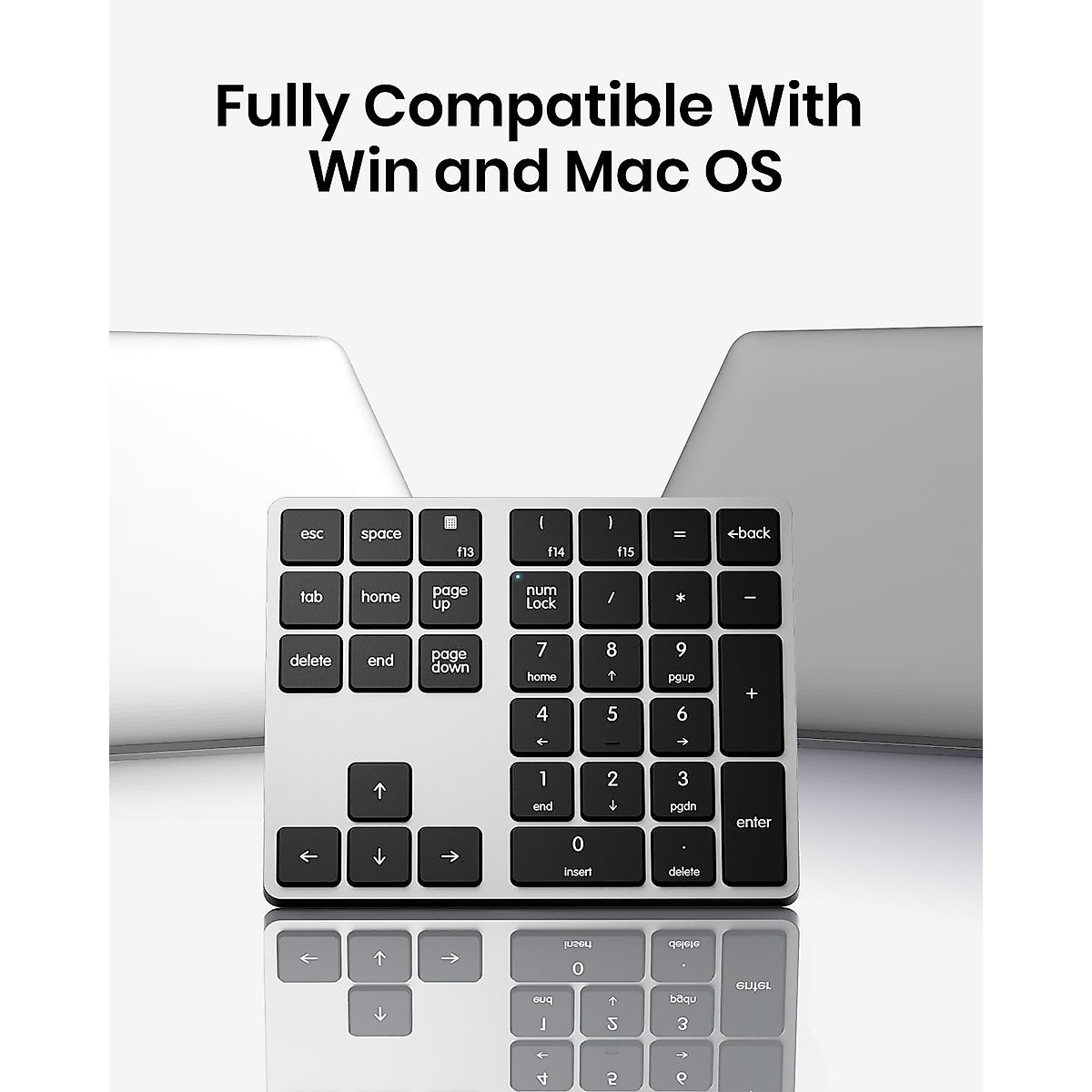 Kisnt Wired USB-C Number Pad, Slim Type-C Numpad 34 Key Numeric Keypad Portable 10 Key USB Keypad for Laptop, Apple Mac iMac MacBook Pro/Air, Windows PC