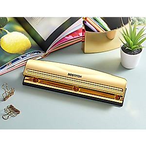 Bostitch 3 Hole Punch, 12 Sheets