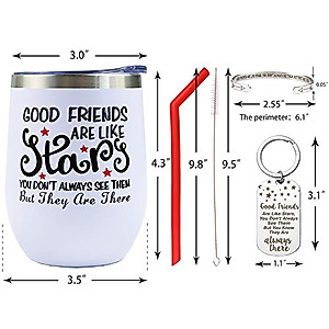 Birthday Gifts for Friends,Birthday Gifts for Friends Female,Christmas Gifts,Good Friends are Like Stars Gifts,Gifts for Female Friends,Best Friend Tumbler,Friendship Mug,Birthday Present for Friends