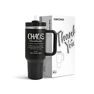 DLOCCOLD Thank You Gifts for Women, Chaos Coordinator Tumbler, Boss Lady Gifts for Women, Coworker, Mom, Manager, Teacher, Nurse, Birthday, Administrative Professional Day Gifts, 40oz Tumbler, Black